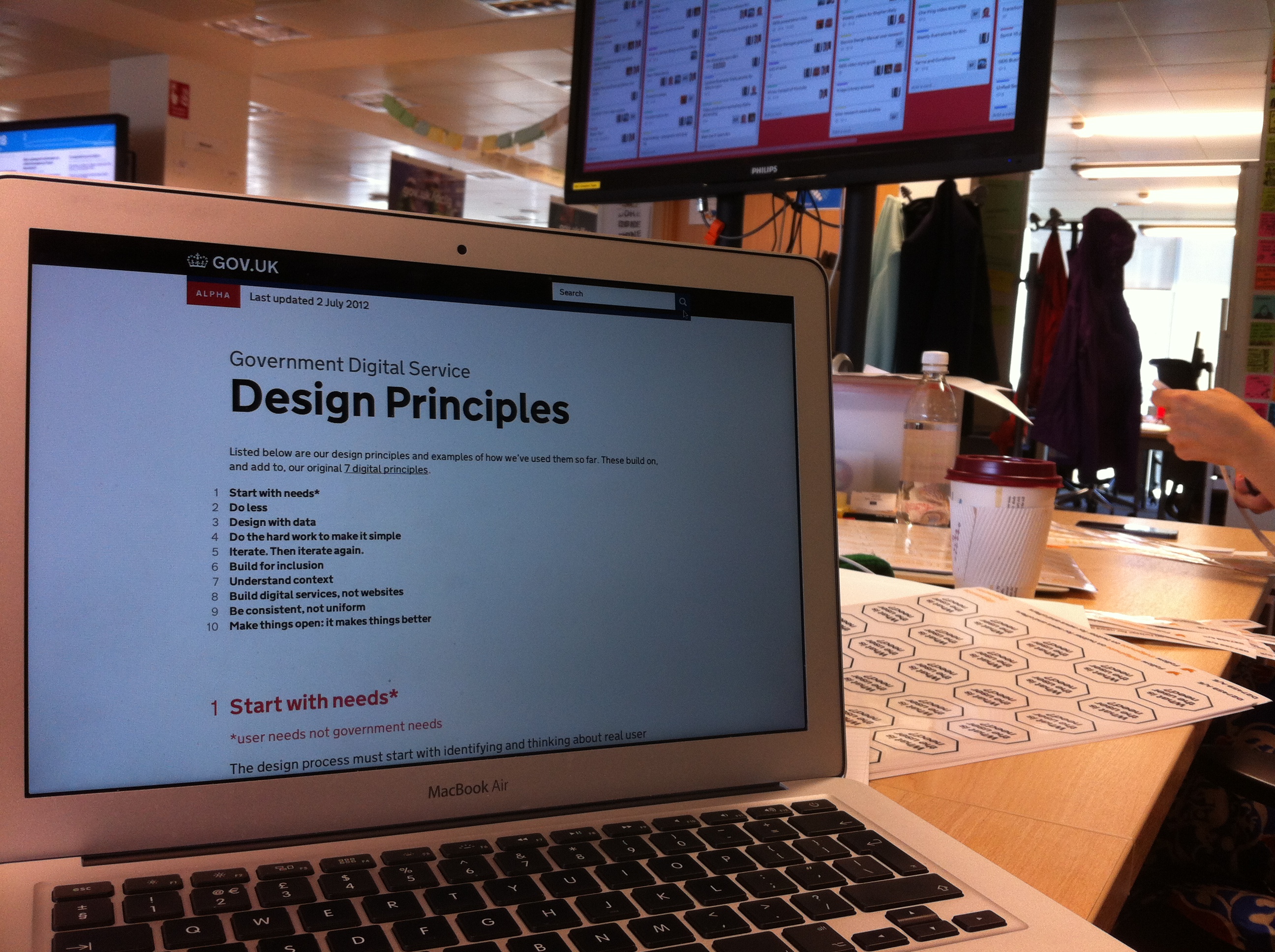 We’re thinking about updating the design principles – Design in government