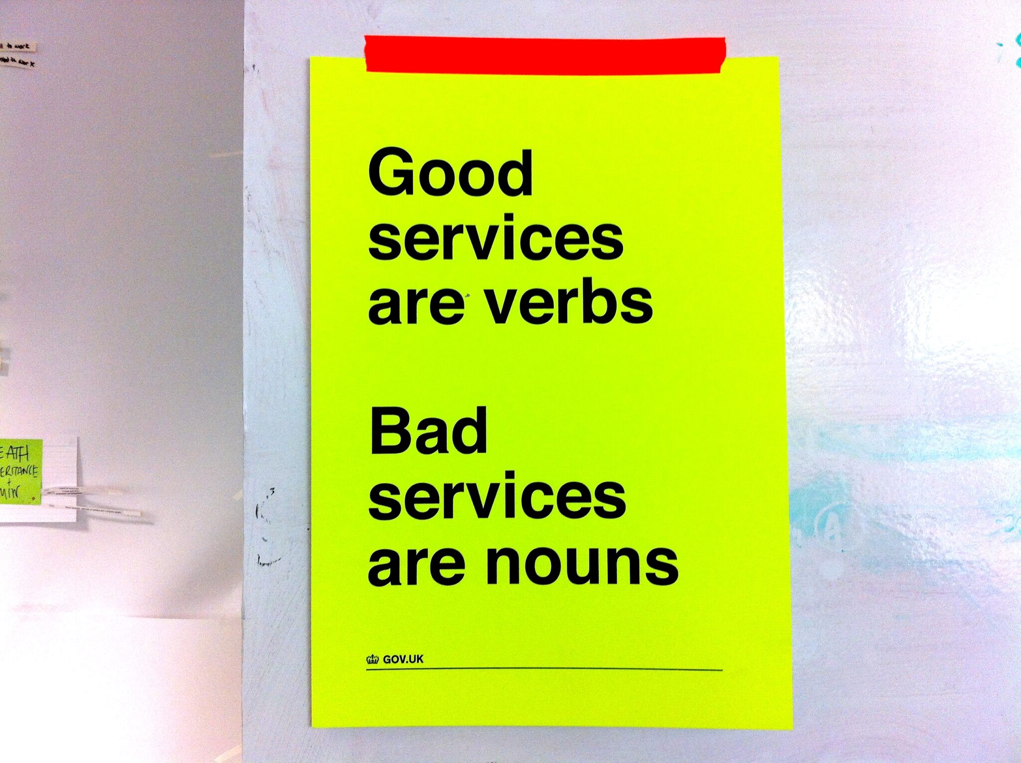 Good services are verbs, bad services are nouns – Design in government