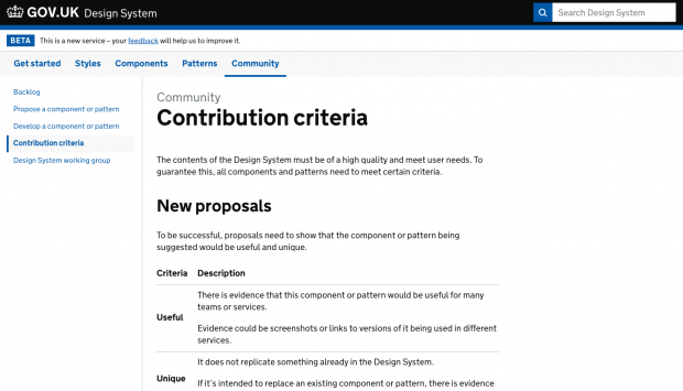 Opening up the GOV.UK Design System for contributions – Design in ...